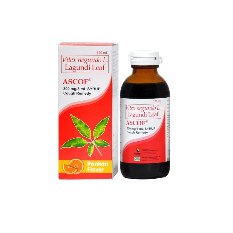 ASCOF Vitex Negundo L. (Lagundi Leaf) 300mg / 5mL Syrup 120mL Ponkan ...
